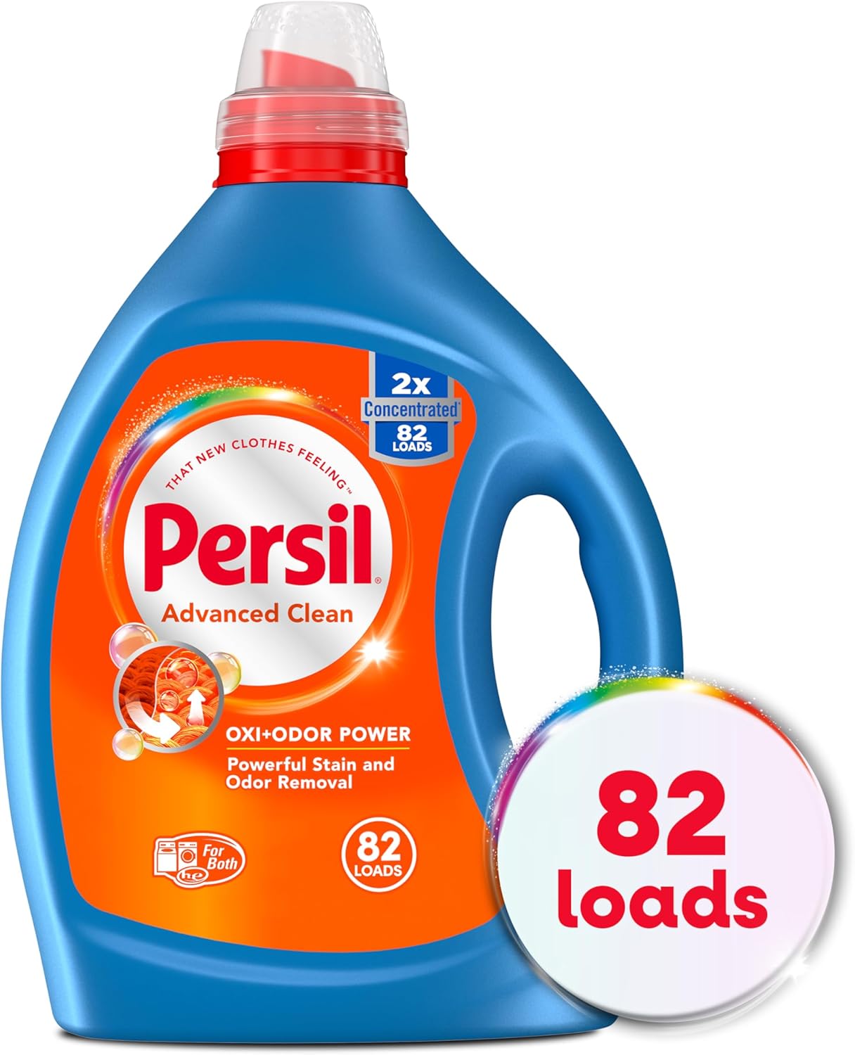 Persil Advanced Clean Oxi+Odor Power, Liquid Laundry Detergent, High E ...