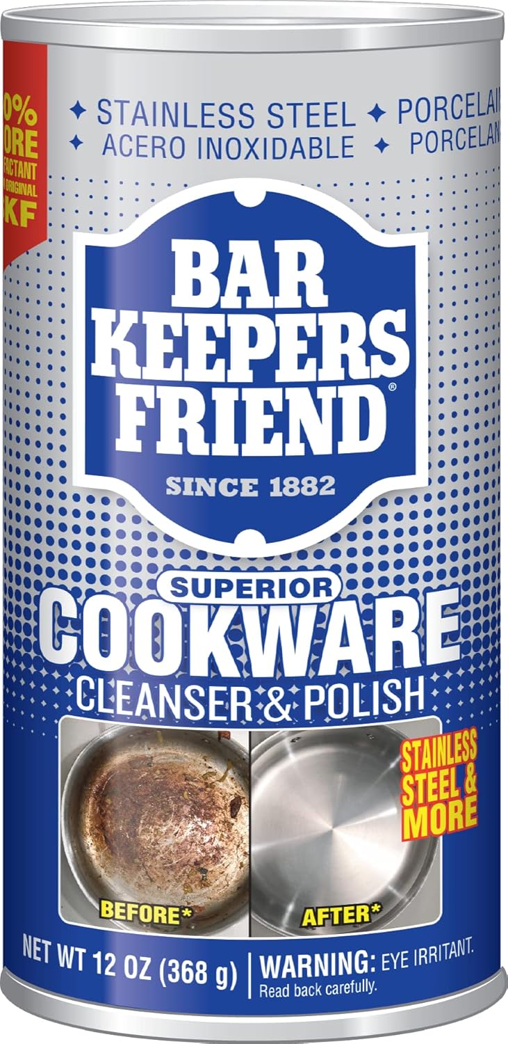 Bar Keepers Friend Superior Cookware Cleanser & Polish | 12-Ounces | 1 ...